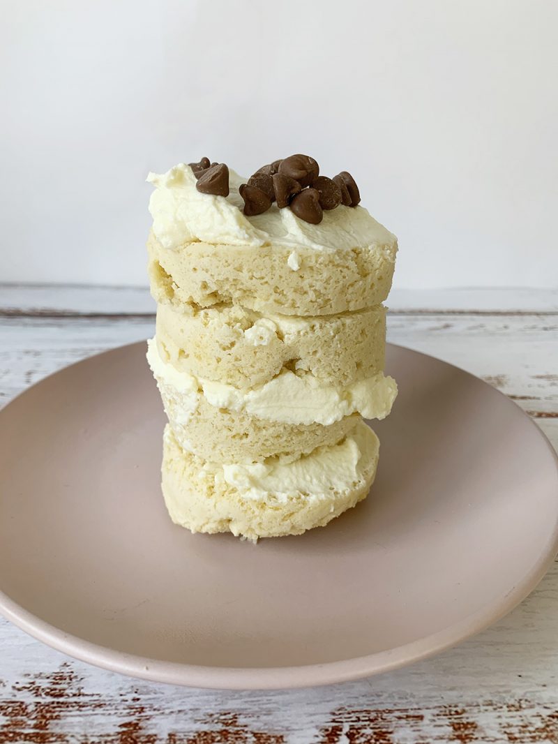 Coconut Flour Lemon Mug Cake With Cream Cheese Frosting