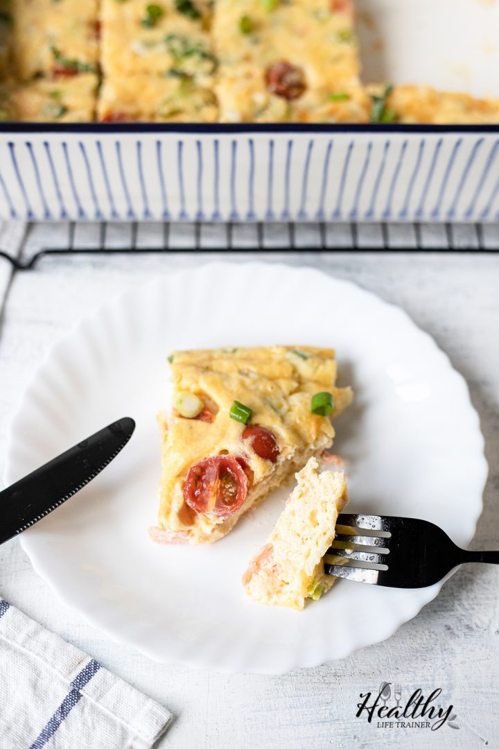Smoked Salmon Crustless Quiche - Healthy Life Trainer
