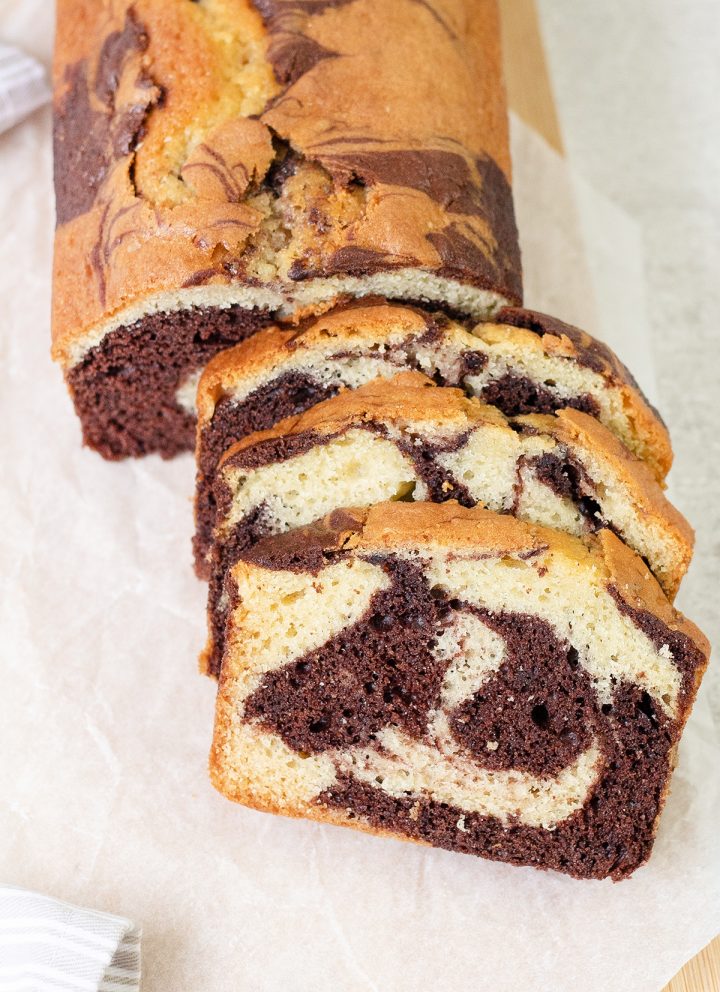 Simple Marble Cake Recipe (Moist) - Healthy Life Trainer