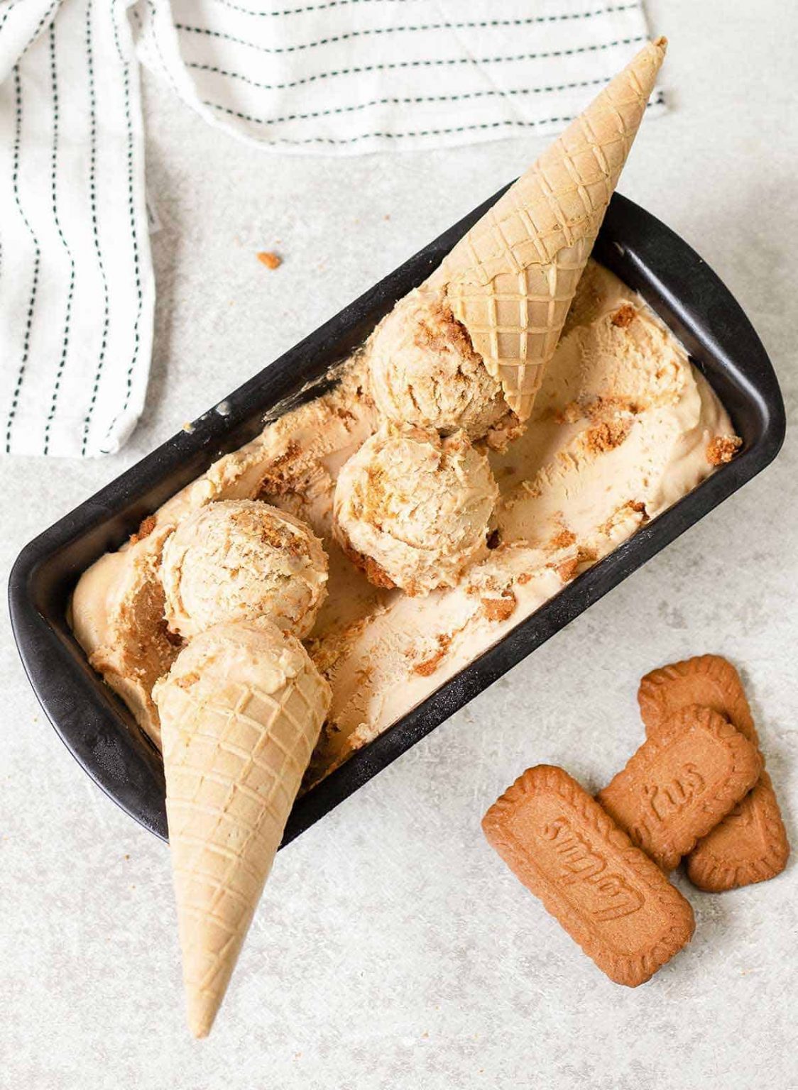 Biscoff Ice Cream Recipe (No Churn) - Healthy Life Trainer