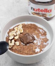 Porridge With Nutella for Breakfast - Healthy Life Trainer