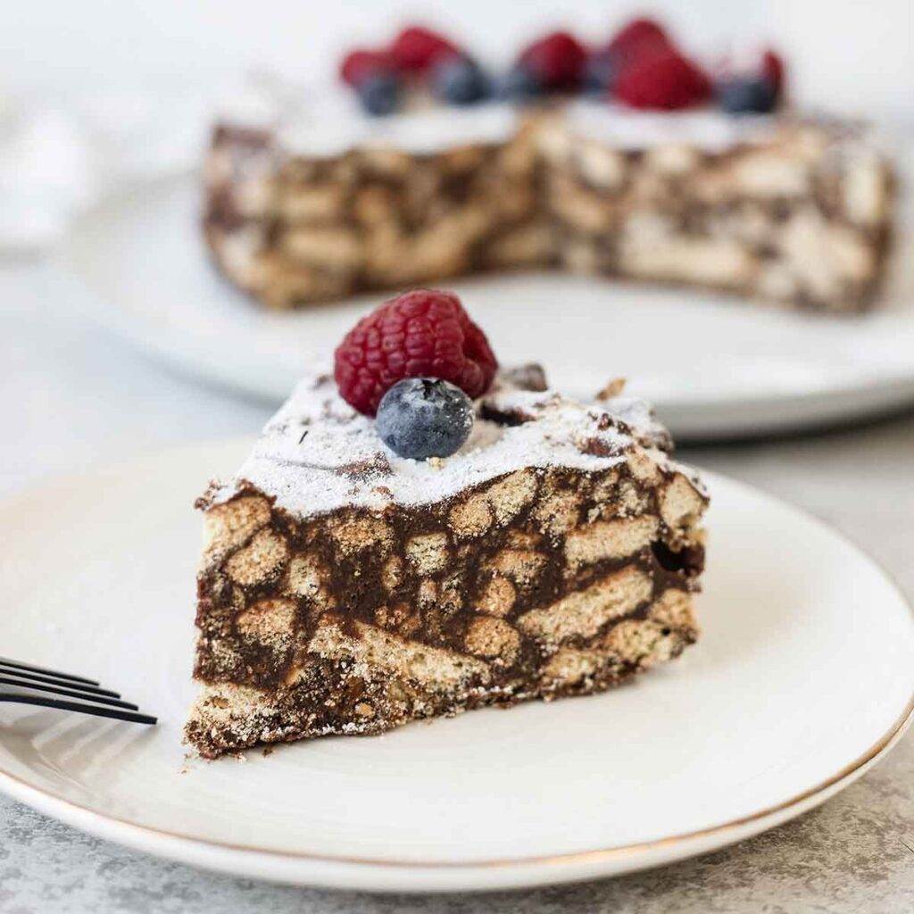 Lazy Cake - Chocolate Biscuit Cake - Healthy Life Trainer