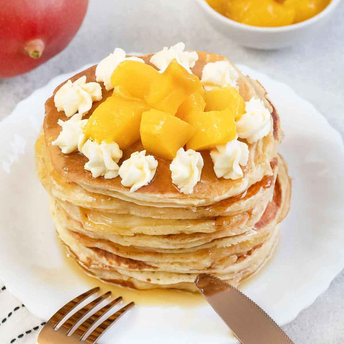 Fresh Mango Pancakes - Healthy Life Trainer